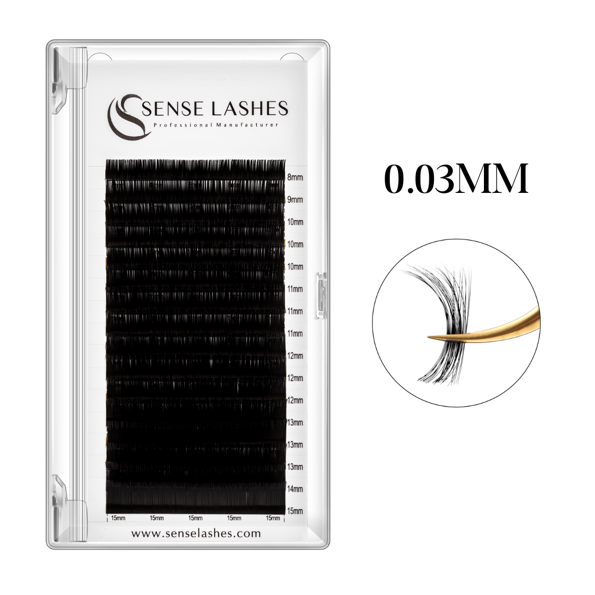 Mega Volume Lash Extensions - Premium 0.03 – SENSELASHES