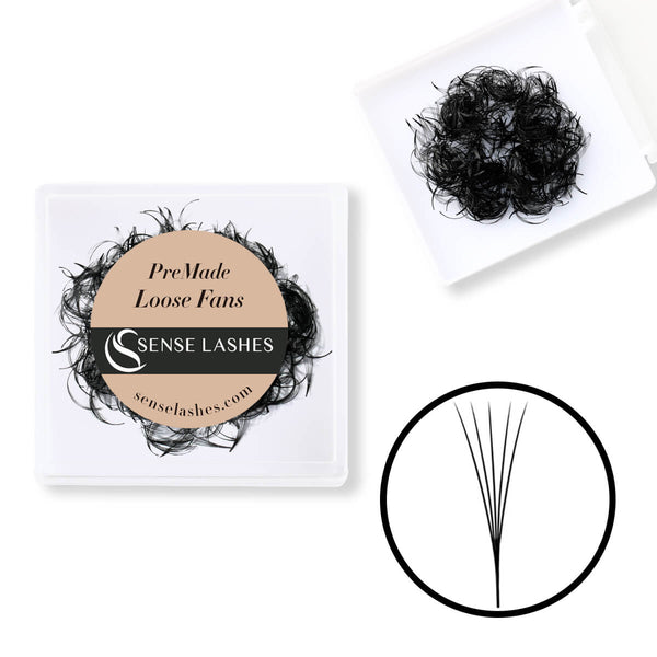 5D Narrow Loose Fans | Premium Volume Lash Sets – SENSELASHES