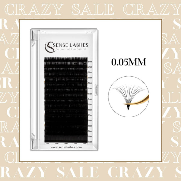 0.05mm Easy Fanning Lashes | Fast Pro Volume Fans – SENSELASHES